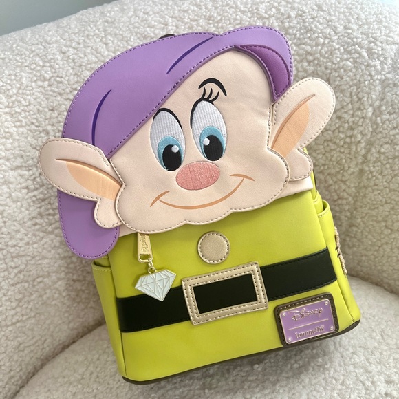 Loungefly | Bags | Loungefly Mini Backpack Snow White Dopey | Poshmark